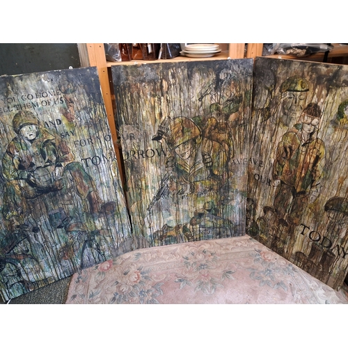 Large WW1 Centenary art triptych, possibly commissioned for DCLI museum ...