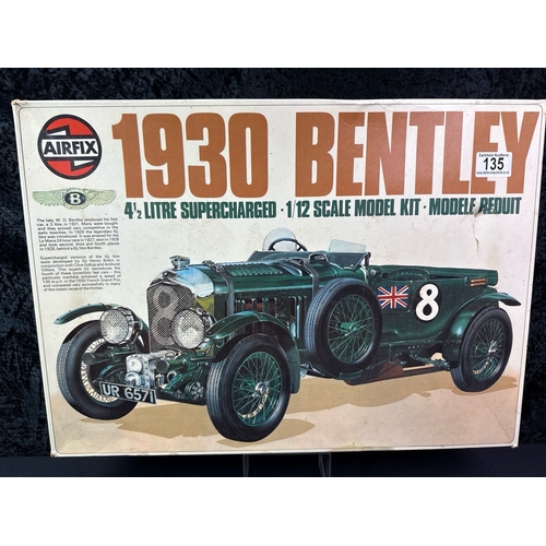 Large Airfix 1930 Bentley 4 1/2 Litre Supercharged 1/12 Scale Model Kit ...