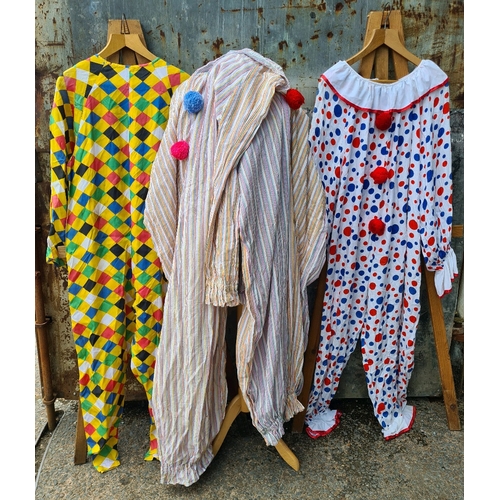Four clown outfits, great summer party get up.