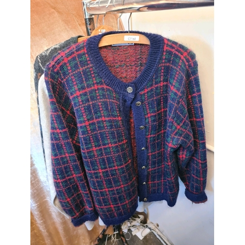 Six Vintage woollen cardigans including EWM and Pachamama.