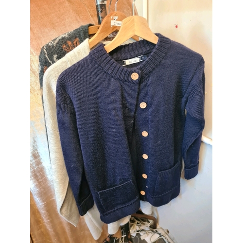 Six Vintage woollen cardigans including EWM and Pachamama.
