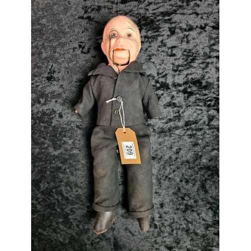 Early Charlie McCarthy ventriloquist doll with monocle and pull cord at ...