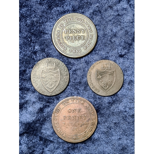 4 antique coal mining interest tokens inc 1795 and 1789 Associated ...