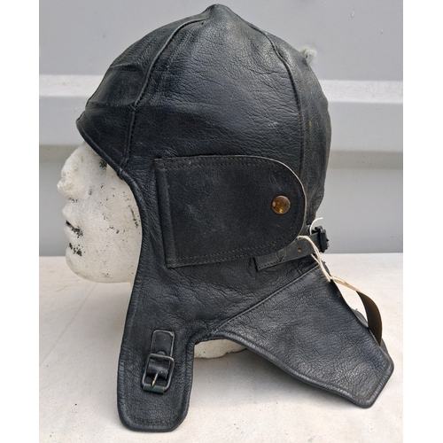Swedish leather driving helmet