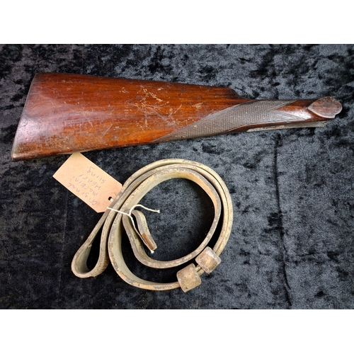 Martini henry rifle sling and a wooden stock