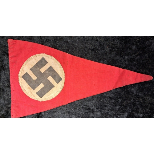 WW2 German swastika car pennon flag