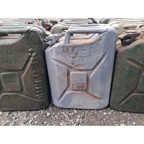 13 jerry cans, WW2 and later, good to stock up.af.