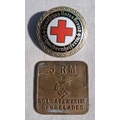 WW2 German red cross badge and a german token