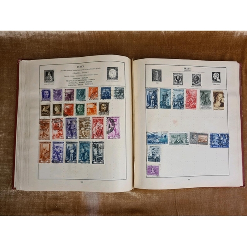 A large antique Imperial Postage Stamp Album with a good collection of ...