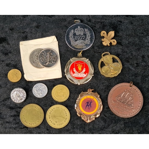 Medals and tokens including Centenary of the London Missionary Society ...