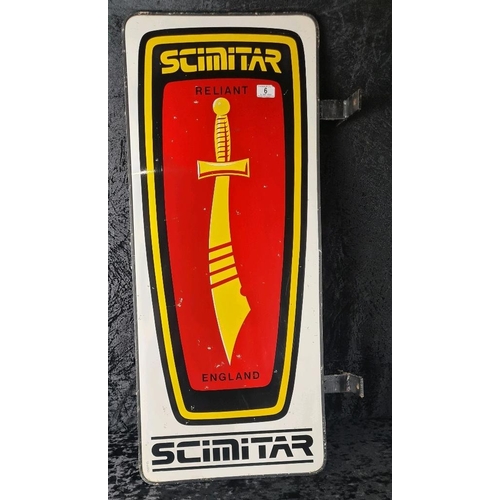 Impressive large double-sided Reliant England Scimitar enamel ...