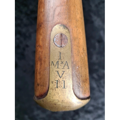 Two band Enfield artillery carbine. Previously crudely blocked rifled ...