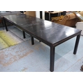 ATTRIBUTED TO LOMBOK CANTON DINING TABLE, extendable with four leaves ...