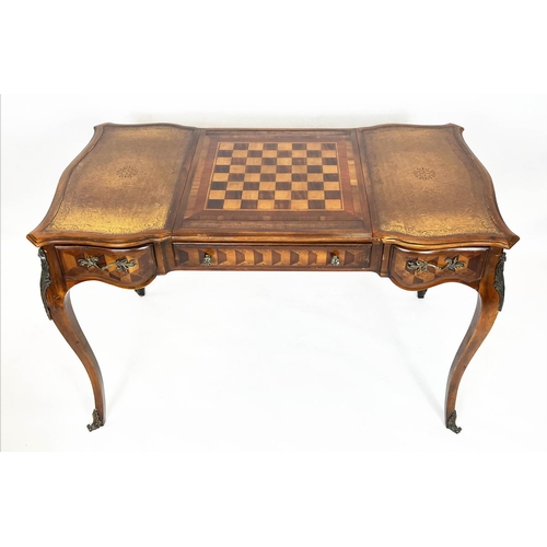 THEODORE ALEXANDER GAMES TABLE/DESK, Louis XV design with leather top ...