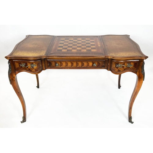 THEODORE ALEXANDER GAMES TABLE/DESK, Louis XV design with leather top ...