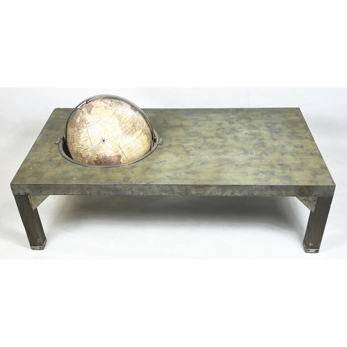 ANDREW MARTIN GLOBE LOW TABLE, industrial design, 140cm x 75cm.