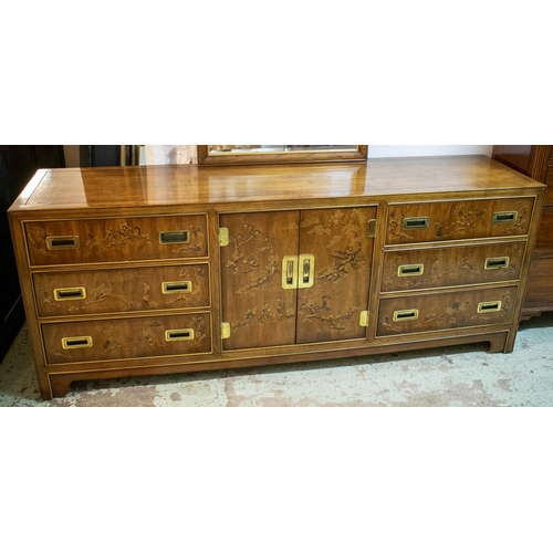 SIDEBOARD, 78cm H x 198cm W x 4 9cm D, en suite with previous lot ...