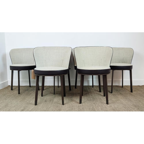 GIORGETTI ODE DINING CHAIRS, by Chi Wing Lo, a set of six, with swivel ...