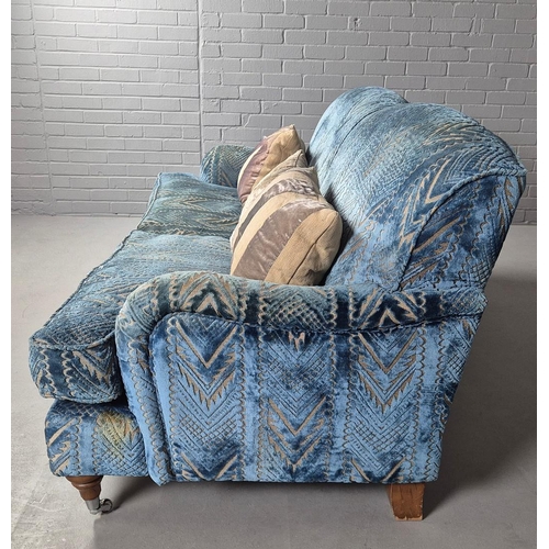 DELCOR SOFA IN WILLIAM YEOWARD PATTERNED BLUE VELVET UPHOLSTERY. Howard ...
