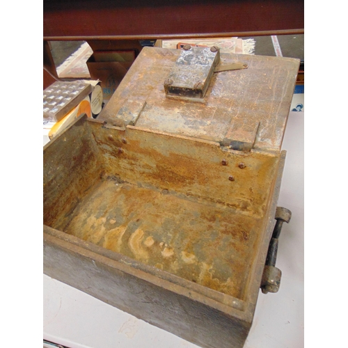 Victorian British army traveling military strong box.