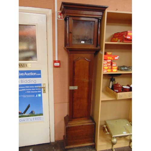 Antique oak longcase clock case.