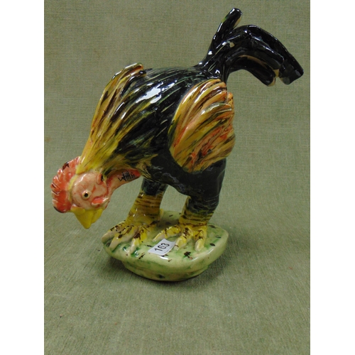 Studio pottery figure of a chicken.