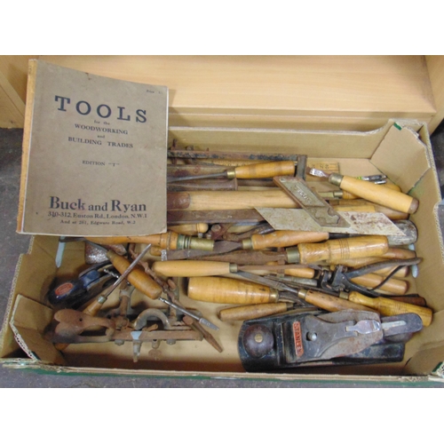 Box of vintage tools.