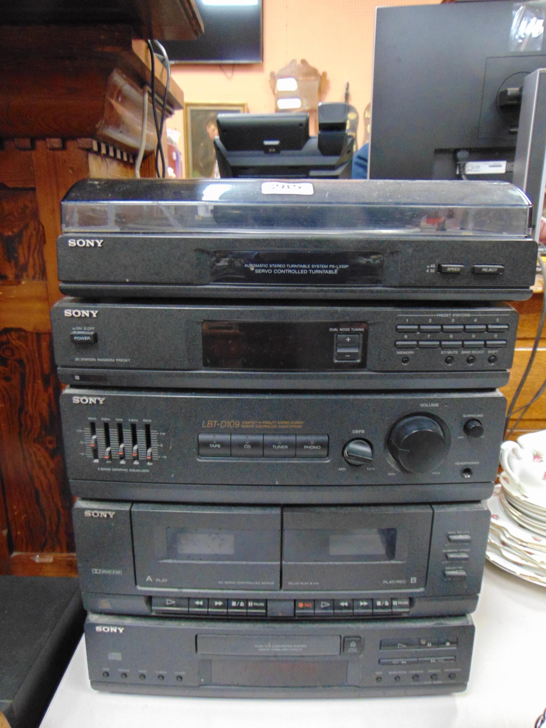 Sony stereo system.