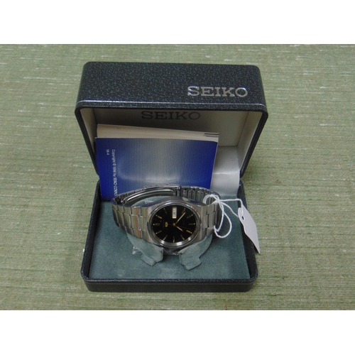 Cased Seiko wristwatch.