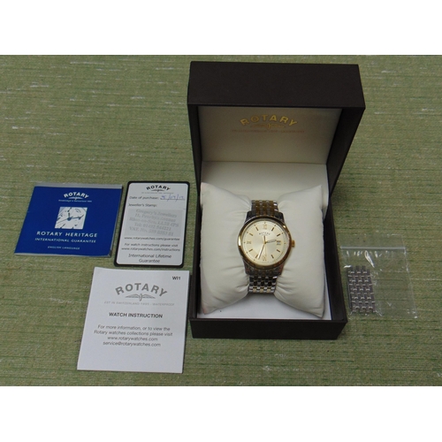 Cased Rotary wristwatch.