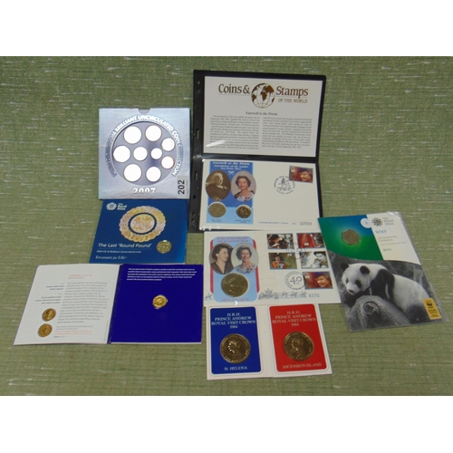 Collection of commemorative coins, to include uncirculated 2007 coin ...