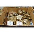 Box of brassware.