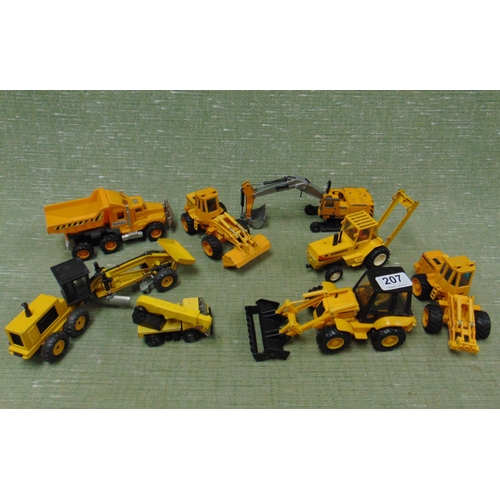 Quantity of collectable model diggers, etc.