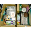 Two boxes of crafting items.