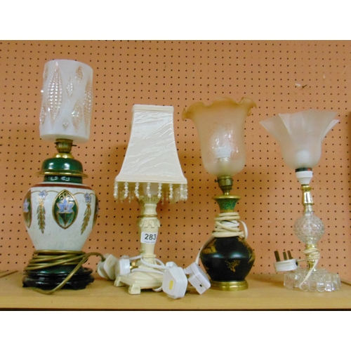 Pair of table lamps and three other examples.