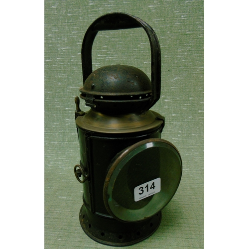 Antique railway lamp.