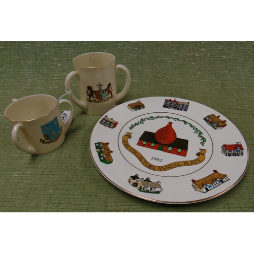 W.H. Goss Chester Commemorative tyg, one other and a Goss 1982 ...