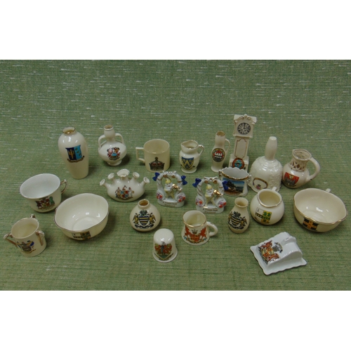 Quantity of crested commemorative china.