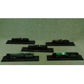 Five collectable model railway engines.