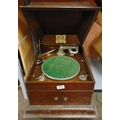 Itonia cased table top record player.