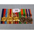Reproduction set of Second World War medals.