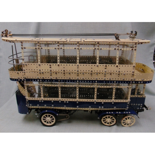 Meccano trolley bus 18 x 28 x 7" deep.