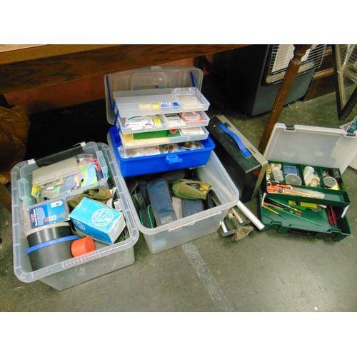 Quantity of fishing tackle.