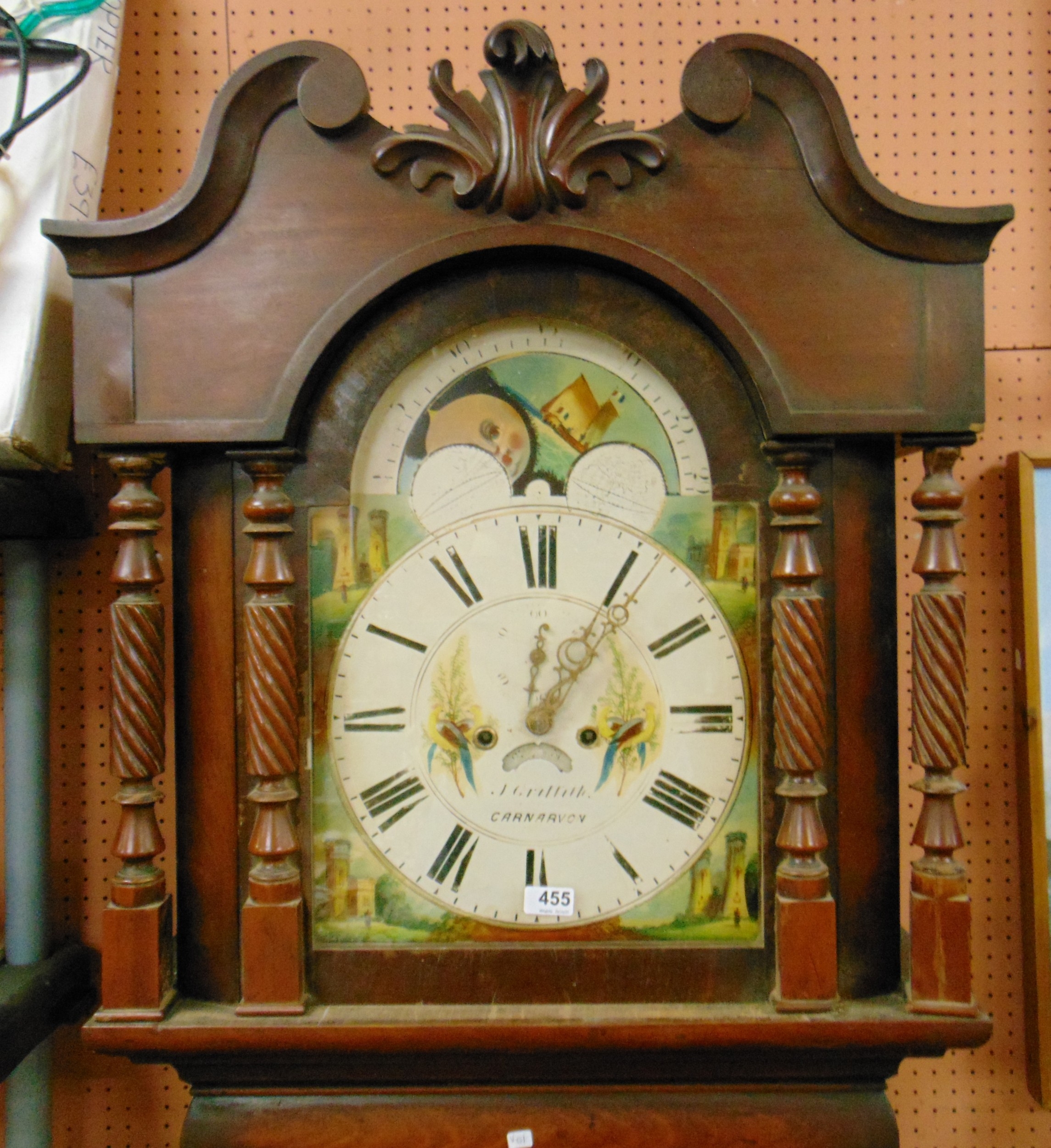 J. Griffith Carnavon, 19th century mahogany longcase clock, having ...