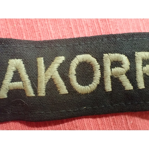 WW2 German Luftwaffe AFRIKAKORPS cuff title Dark blue canvas cuff with ...