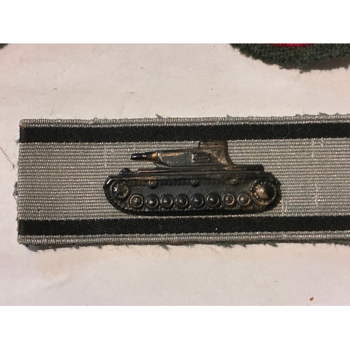 Group of 6 WW2 German Cloth Uniform Badges Sold as a lot to include ...