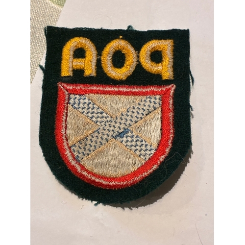 Group of 6 WW2 German Cloth Uniform Badges Sold as a lot to include ...