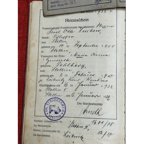 WW2 German Suckow family group of passbooks, etc WERNER SUCKOW KILLED ...