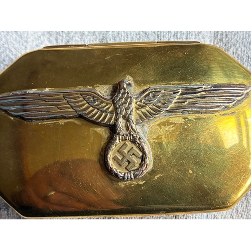 WW2 German Cigarette Box made of brass - good condition