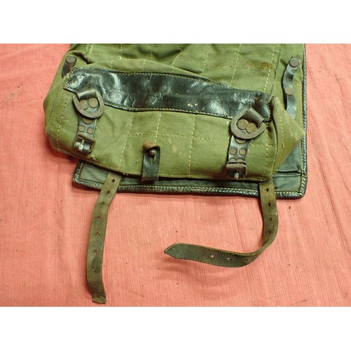 WW2 German fur backpack dated 1942. Fur covered backpack. Maker marked ...
